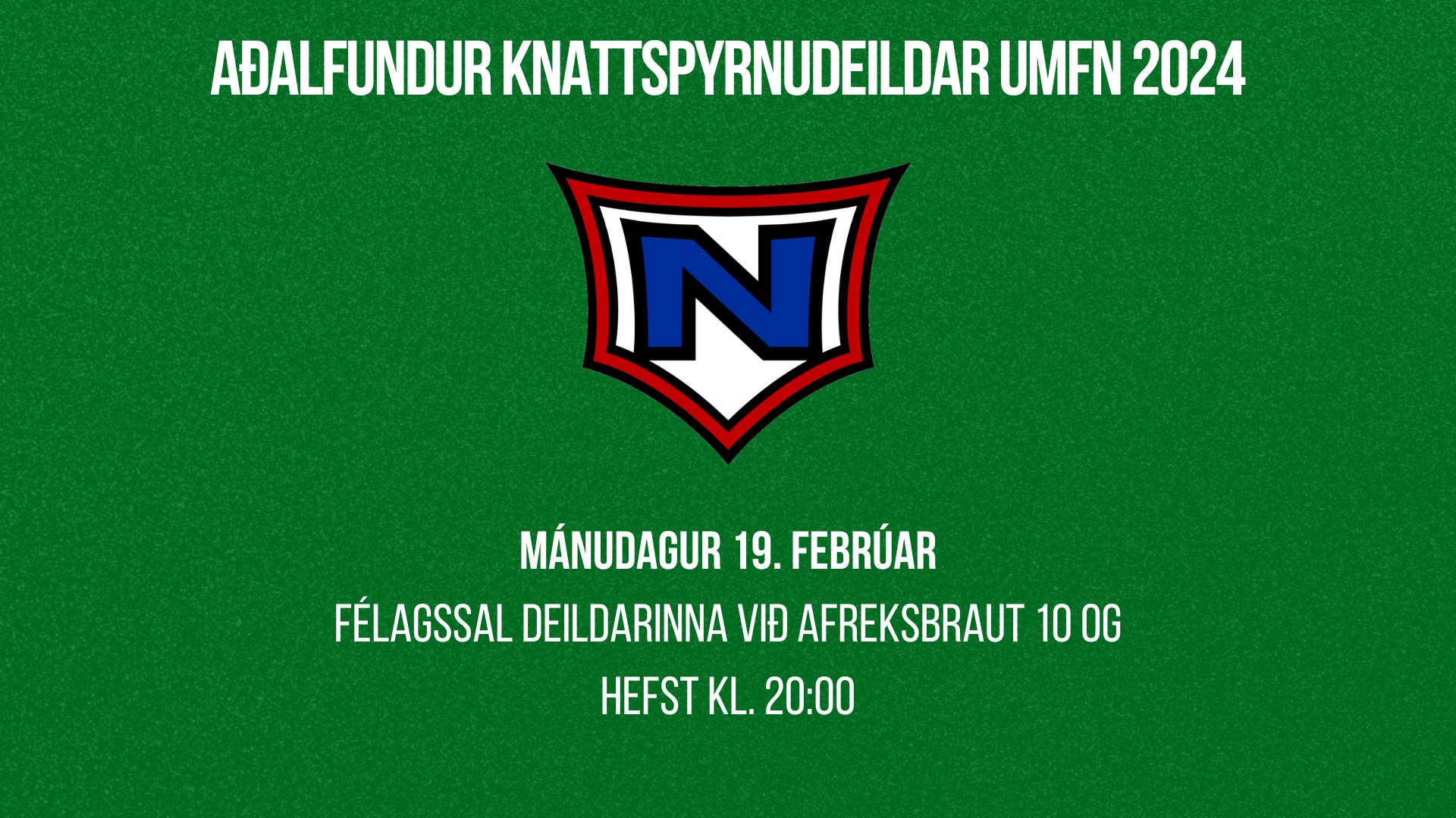 Aðalfundur Knattspyrnudeildar 2024 | Ungmennafélagið Njarðvík